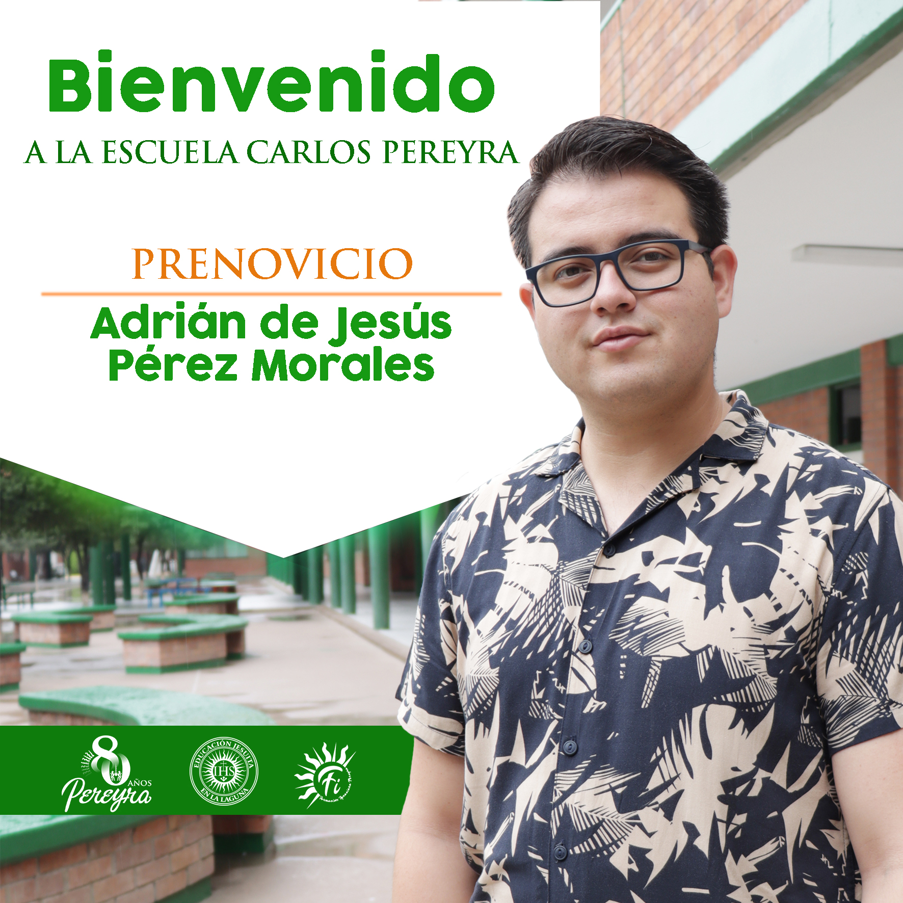 BIENVENIDO ADRIAN. PRENOVICIO EN PEREYRA - ESCUELA CARLOS PEREYRA
